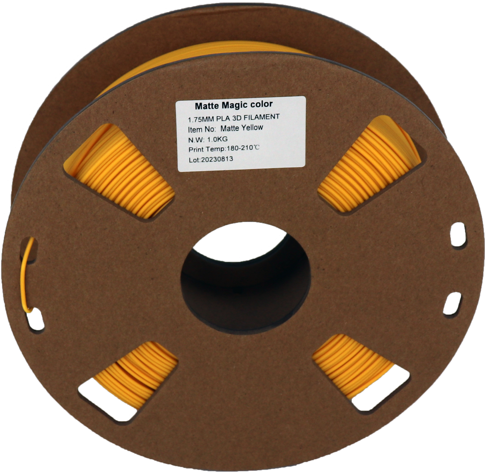 PS Imports PLA 1.75mm x Matte Yellow – Printed Solid